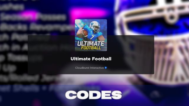 Ultimate Football codes (November 2025)