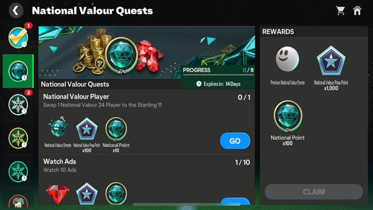 FC Mobile National Valour Pass: All rewards, how to earn pass points ...