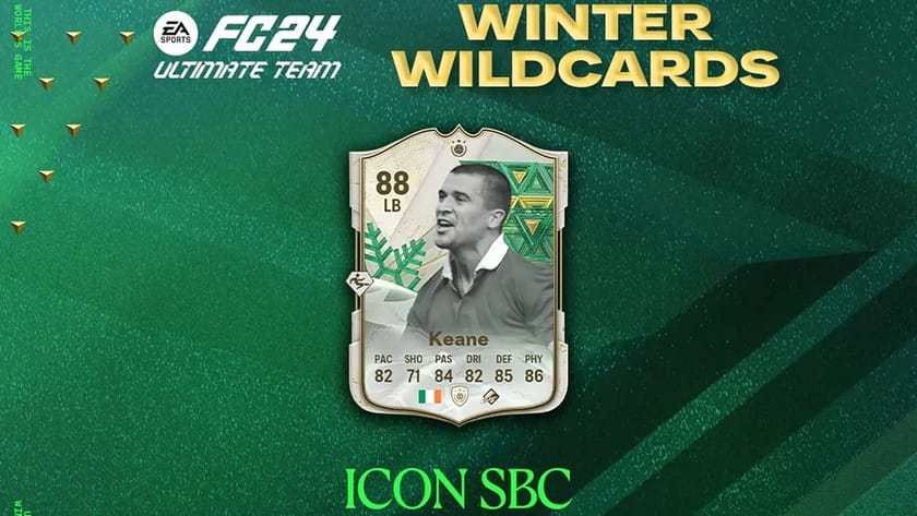 EA FC 24 Roy Keane Winter Wildcards Icon SBC - All tasks, how to complete, and more