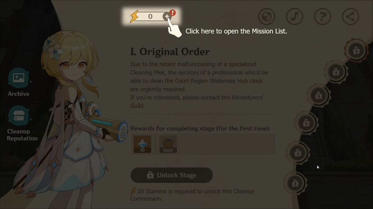 Lean, Mean, Cleaning Machine: Genshin Impact web event guide