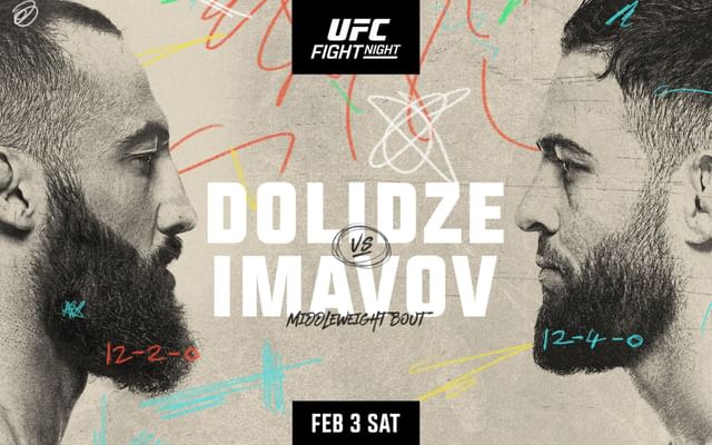 UFC Vegas 85: Dolidze vs. Imamov - Main card start time, main event ...