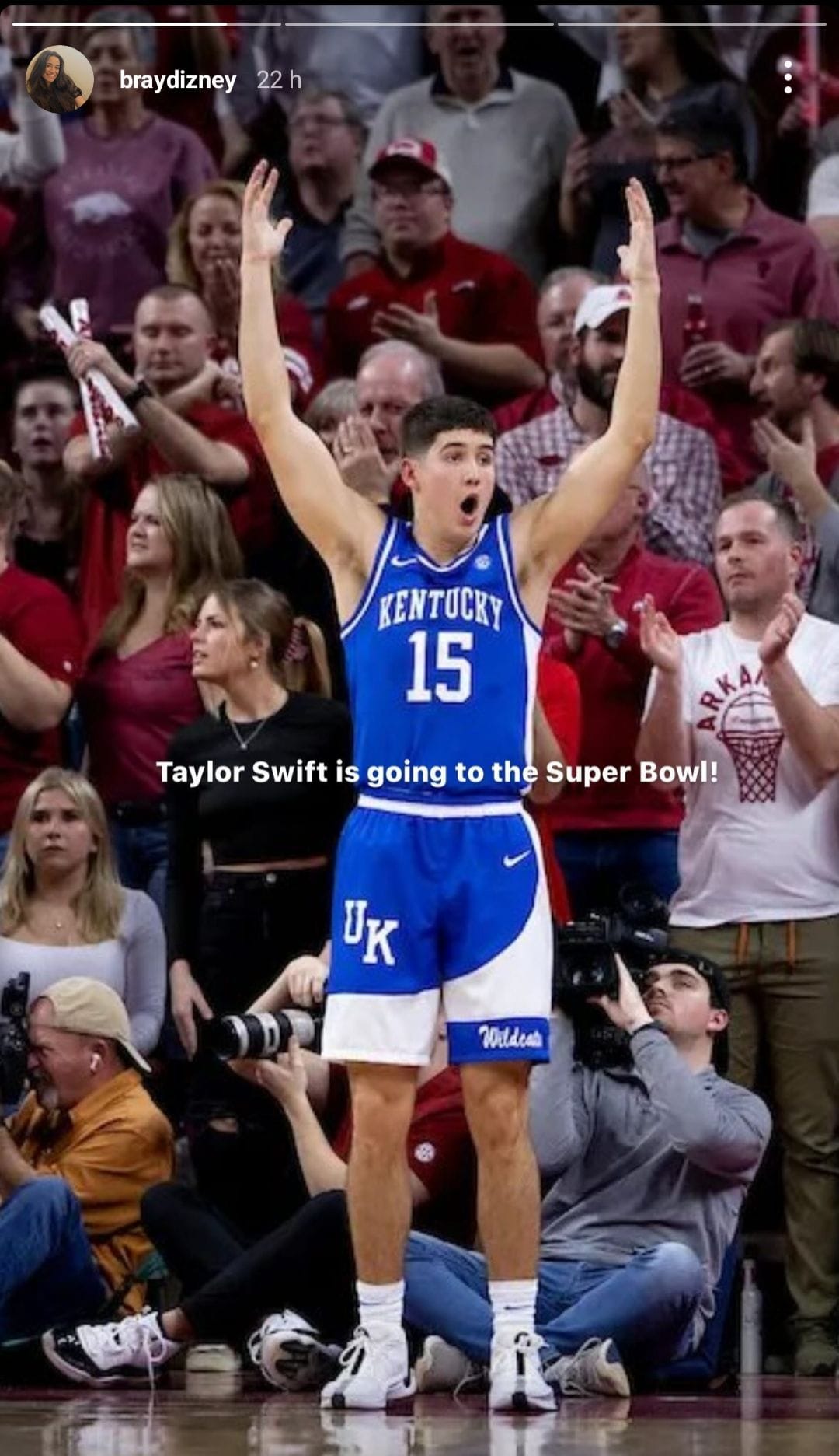 Kentucky guard Reed Sheppard's GF Brailey rejoices over Chiefs' win ...