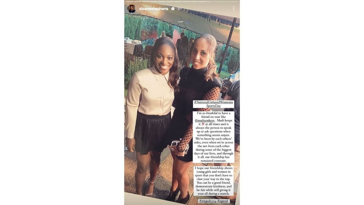 "So thankful for a friend like Madison Keys" - Sloane Stephens pens a ...