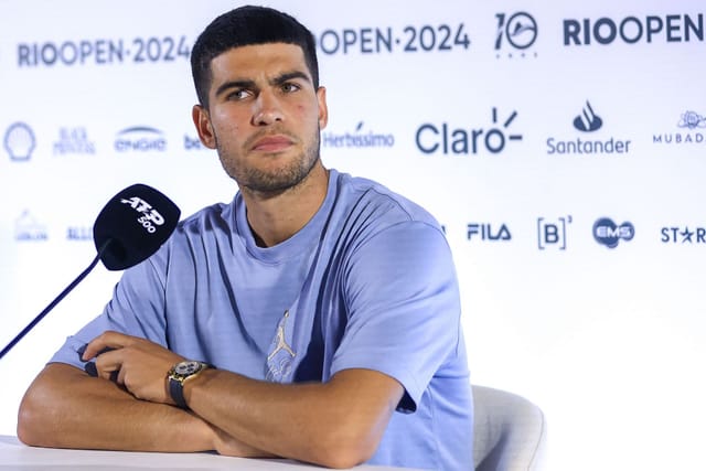 Carlos Alcaraz suffers ankle injury in Rio Open 1R clash, retires mid ...