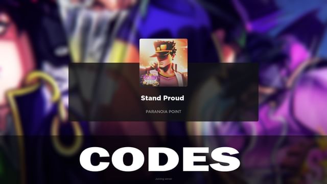 Stand Proud codes (2024)