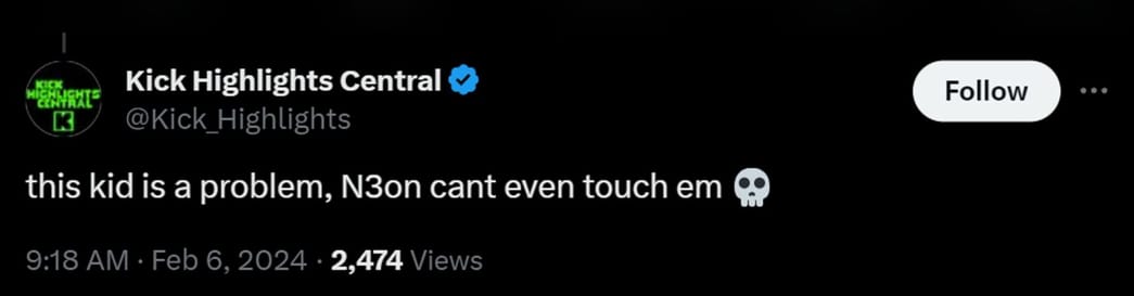 “N3on can't even touch 'em” - Fans react as Kick streamer gets ...