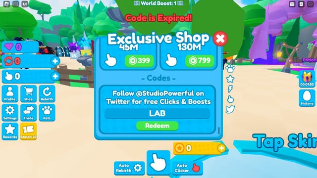 Rebirth Champions X codes