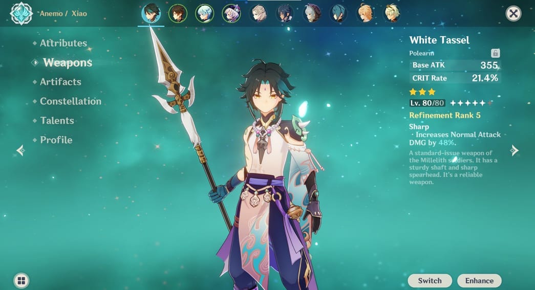 Genshin Impact Xiao weapons guide: Best 5-star and 4-star polearms