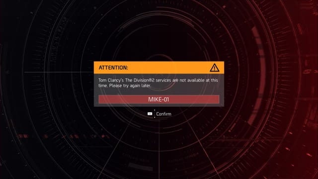 The Division 2 server: The Division 2 server status for Year 5 Season 3