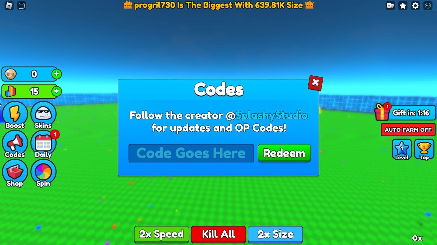Roblox Eat Blobs Simulator Codes (August 2024)