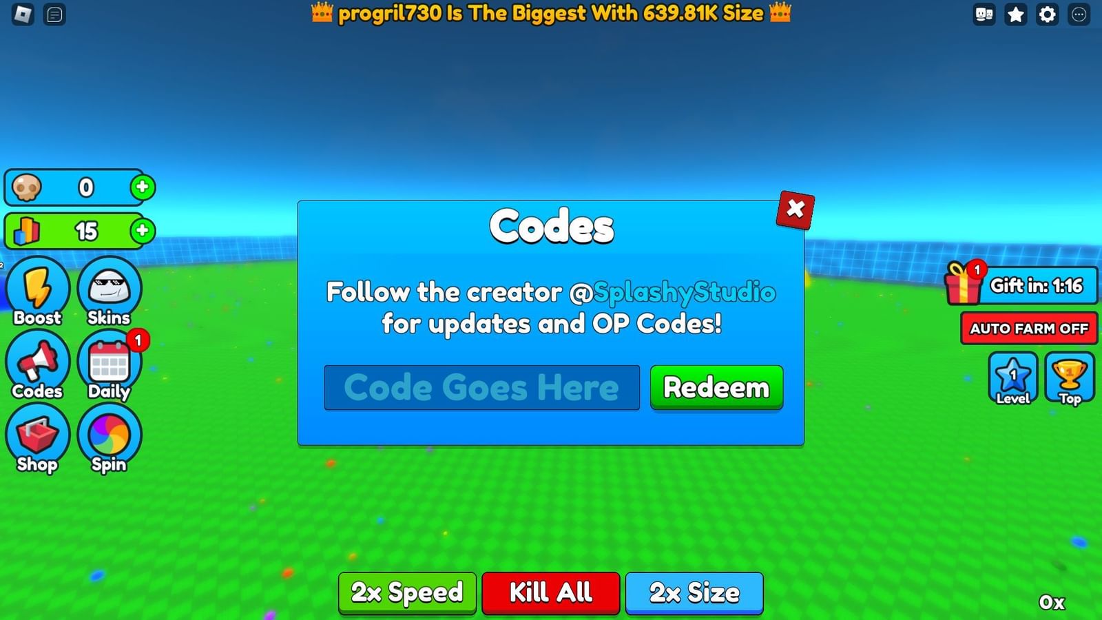 Roblox Eat Blobs Simulator Codes (August 2024)