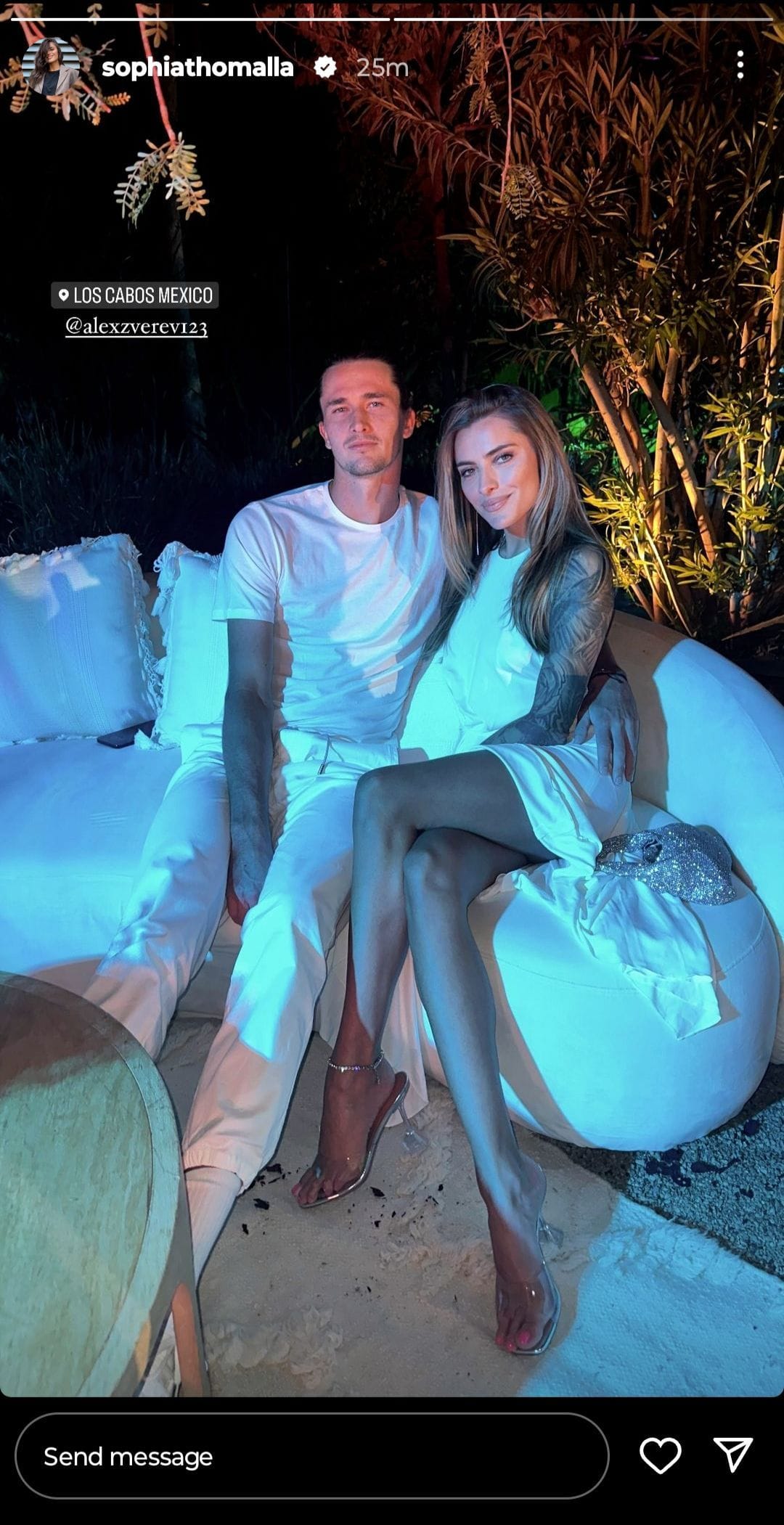Alexander Zverev and girlfriend Sophia Thomalla shine in all-white as ...