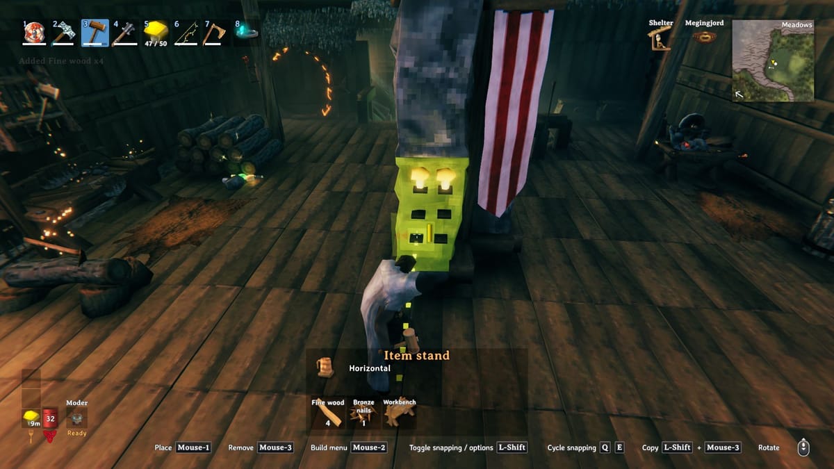 How to build neon signs with mushrooms in Valheim?