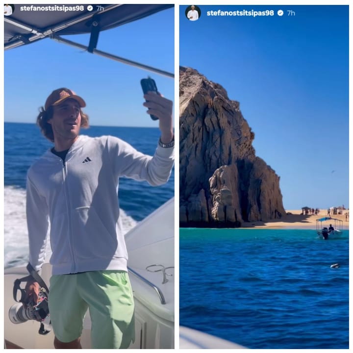 In Pictures: Stefanos Tsitsipas becomes "whale paparazzi" as he goes ...