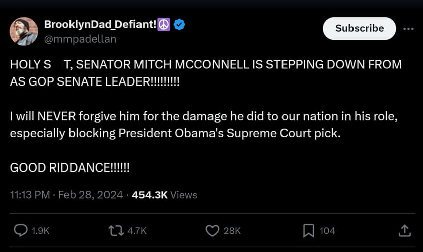 "Good riddance": Netizens react as Mitch McConnell to step down as ...