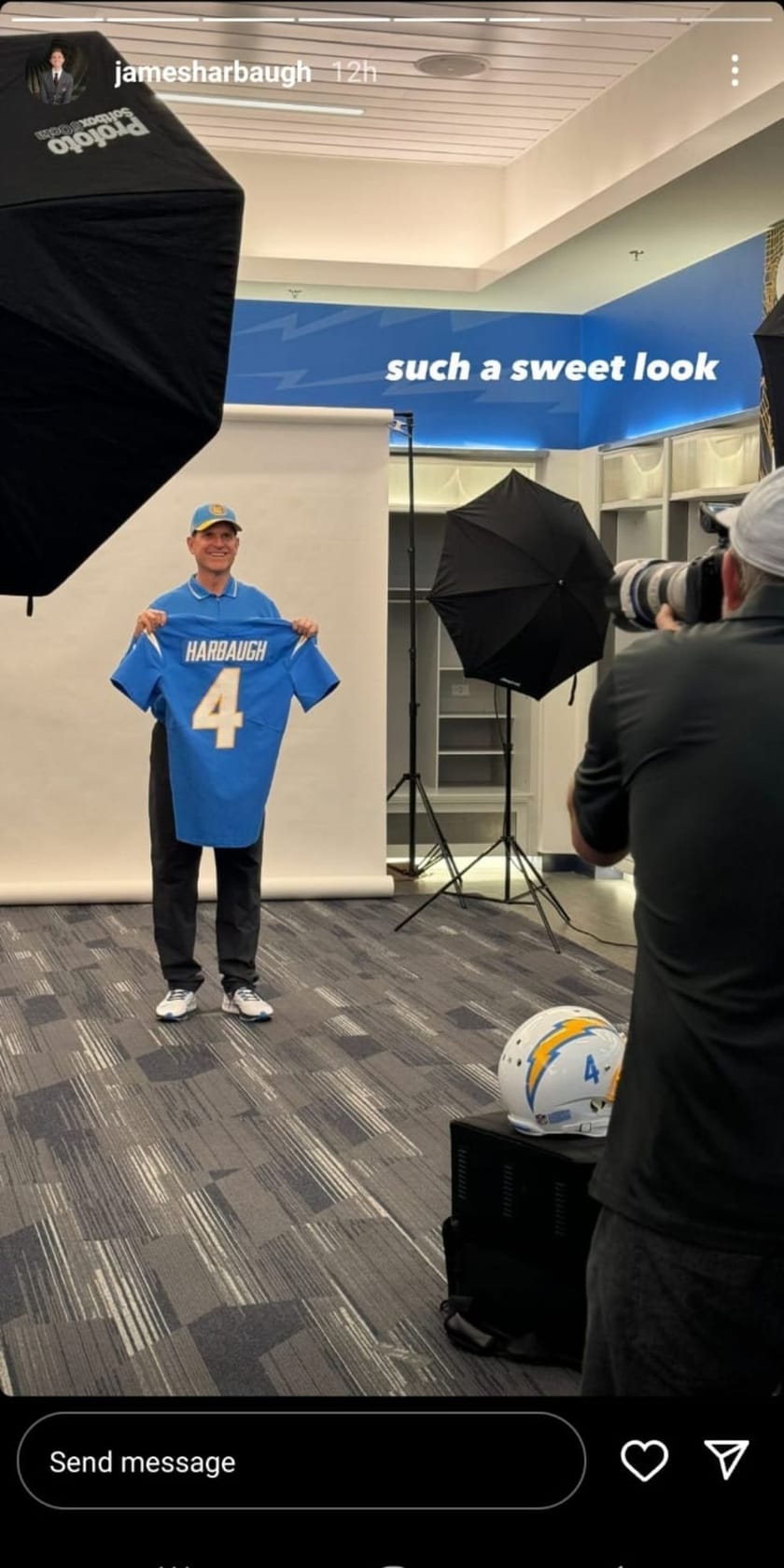 Jim Harbaugh’s son James Harbaugh turns into hypeman as new Chargers HC settles into new role ...