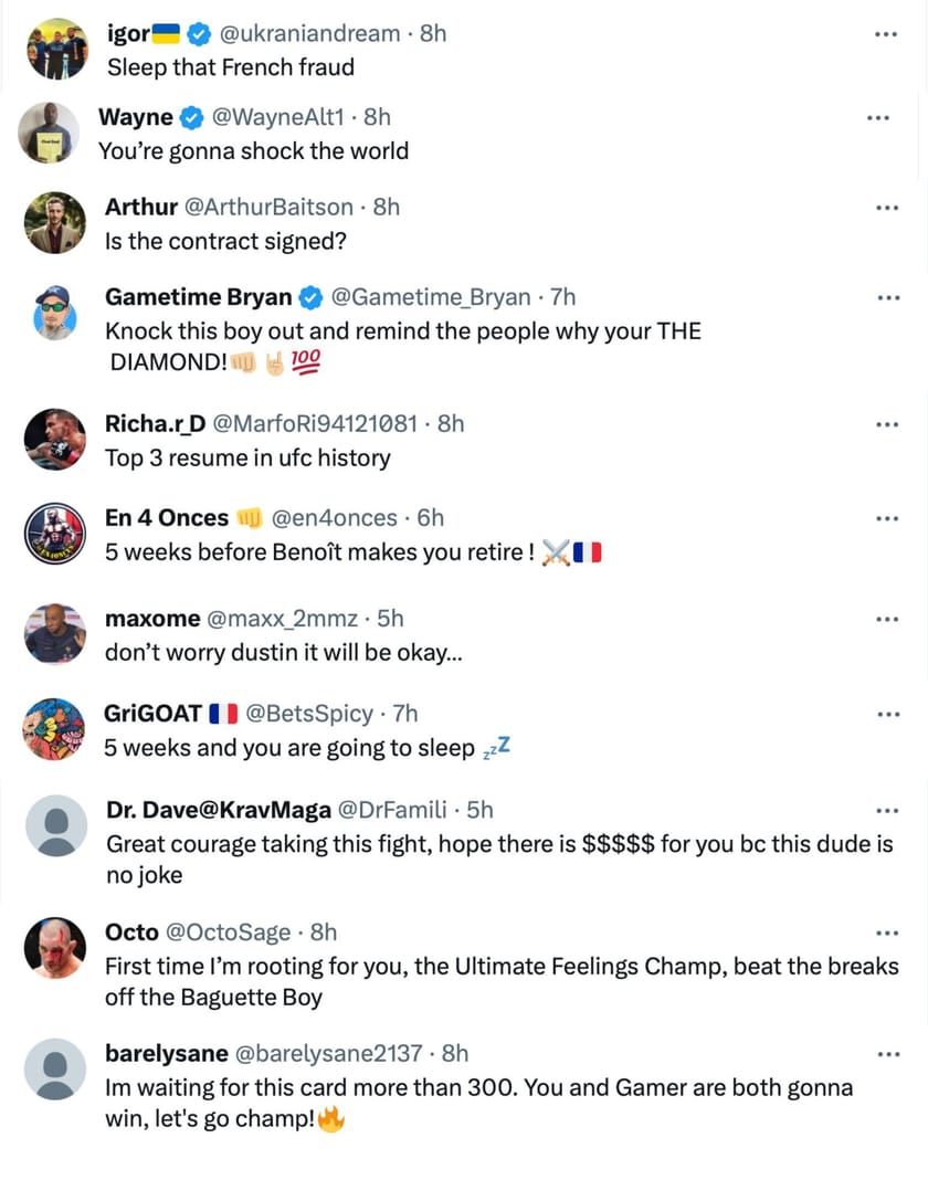 “Please don’t lose to that baguette eater” - Fans throng Dustin Poirier ...