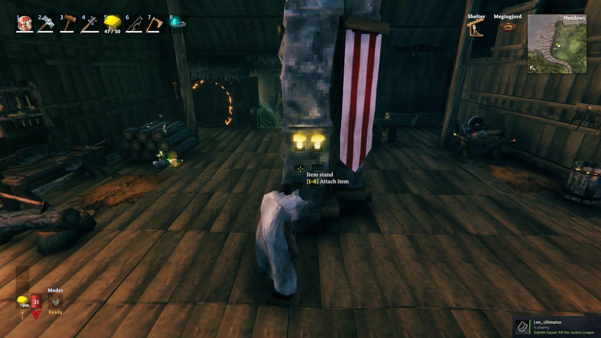 How to build neon signs with mushrooms in Valheim?