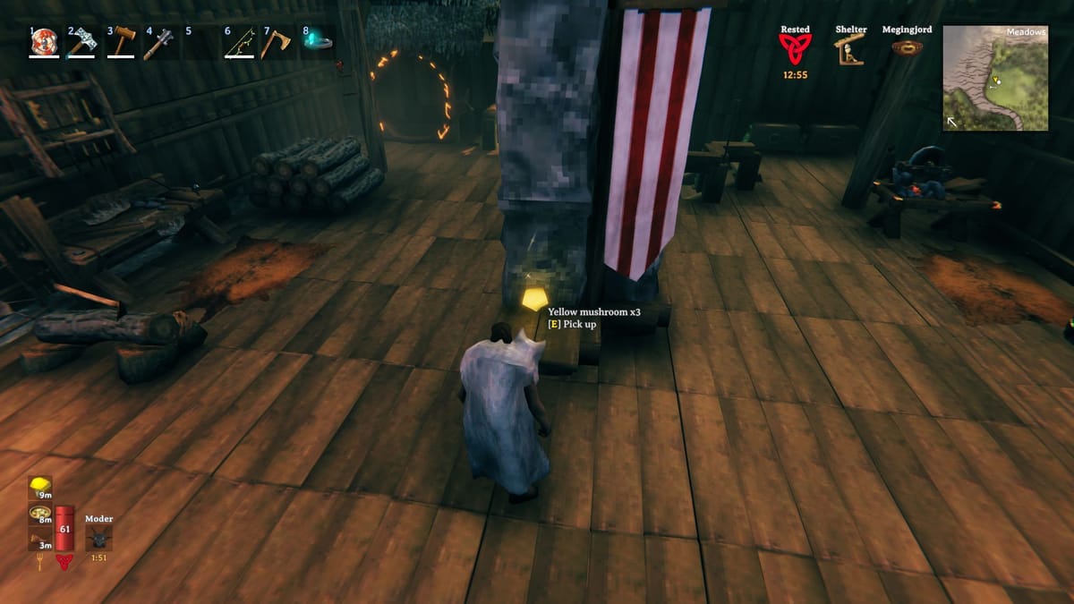 How to build neon signs with mushrooms in Valheim?