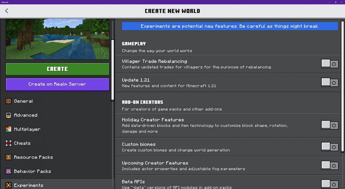 How To Play Experimental 1 21 Update Features In Minecraft Bedrock