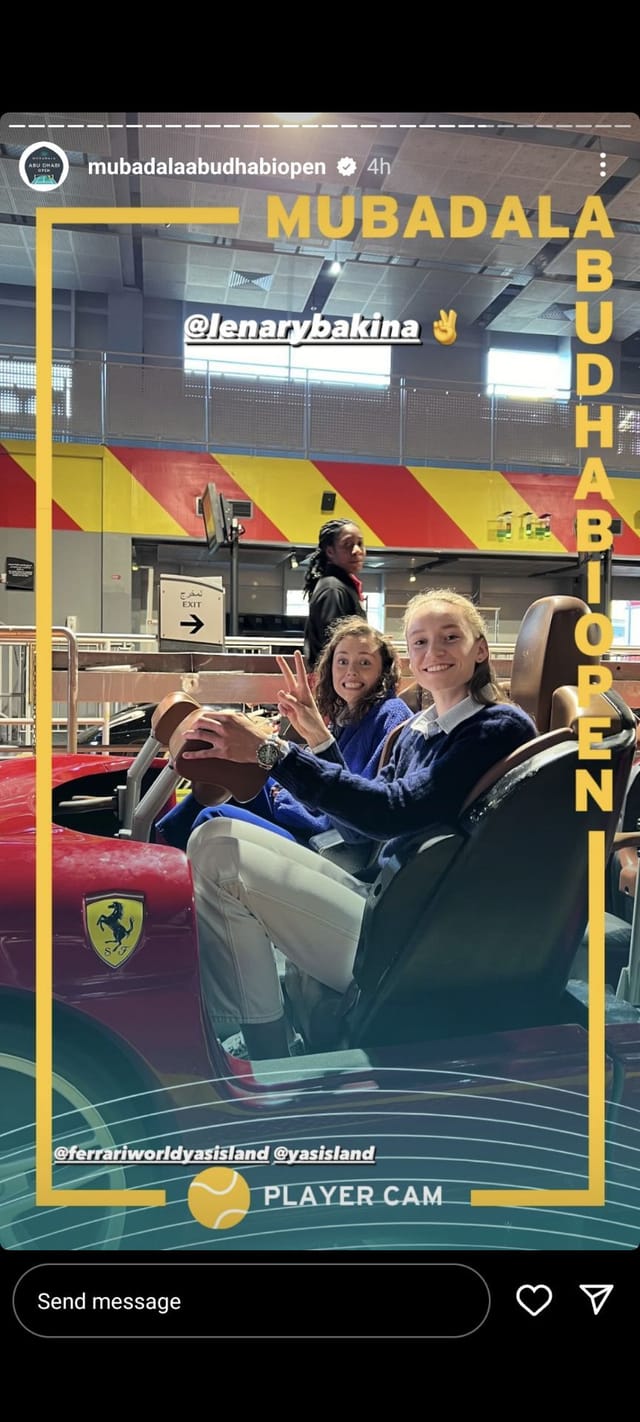 Elena Rybakina and her sister Anna explore Ferrari World on Yas Island ...