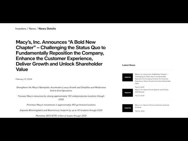 Macy’s: Why is Macy's closing 150 stores? Reason explored as retailer ...