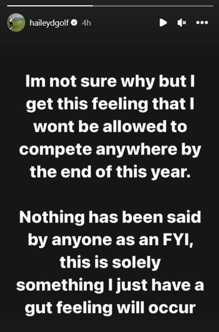 Transgender golfer Hailey Davidson unsure about her future after win on ...