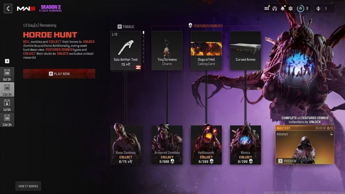 How to collect Mimic Skulls faster in MW3 Horde Hunt event
