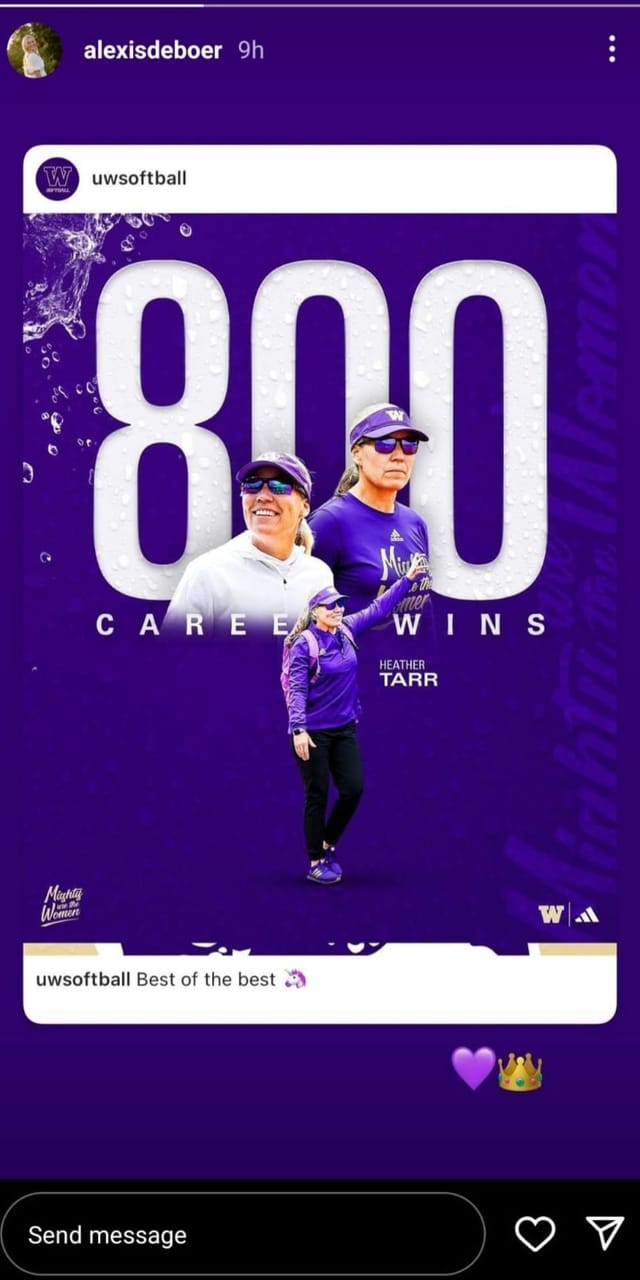 Kalen DeBoer’s daughter Alexis DeBoer backs Washington softball HC ...