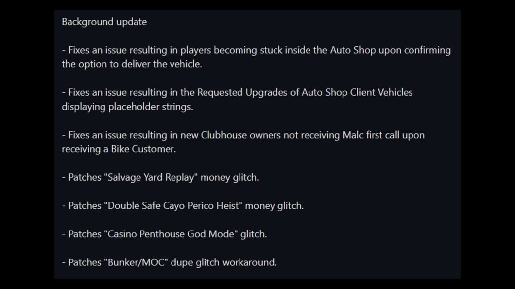 Salvage Yard money glitch patched with GTA Online background update: Report