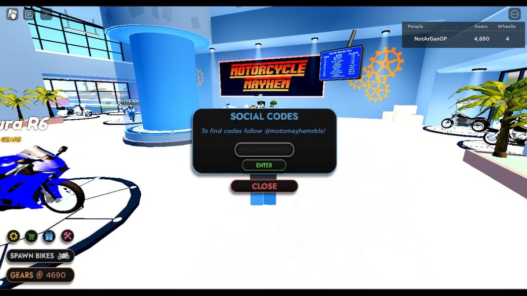 Motorcycle Mayhem codes (November 2025)