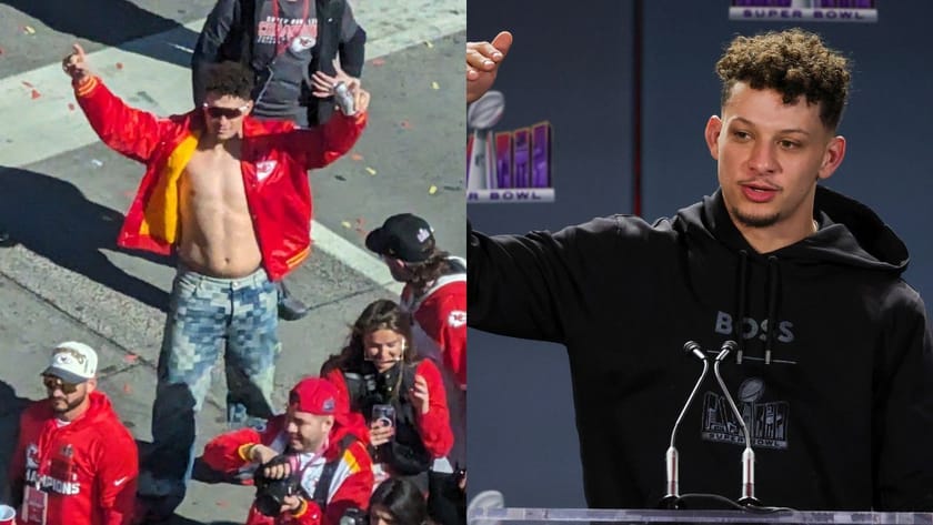 WATCH: Patrick Mahomes shows off ‘dad bod’ during thrilling Chiefs Super Bowl parade