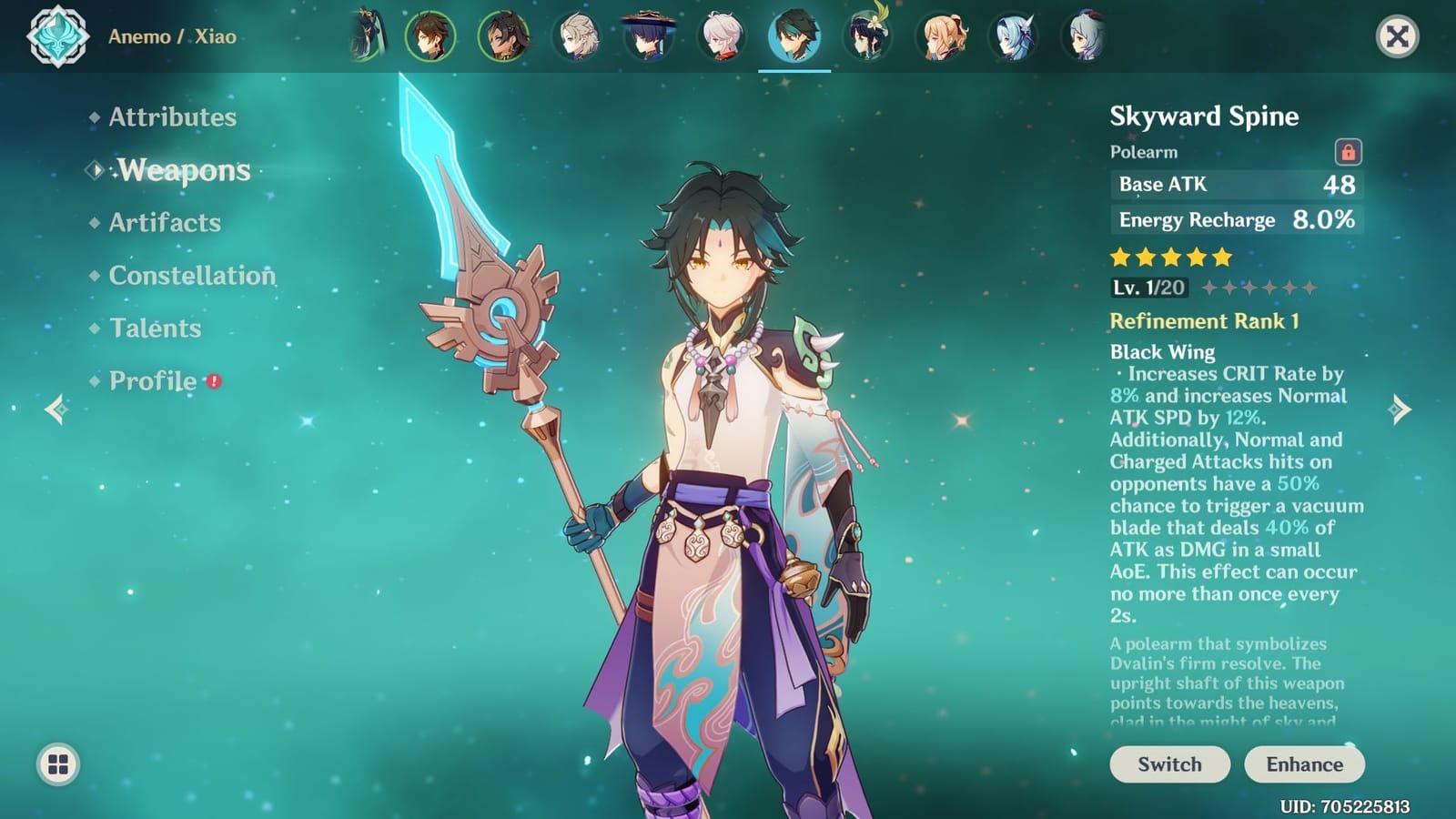 5 best Polearm weapons for Xiao in Genshin Impact