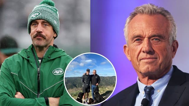 Aaron Rodgers joins Robert F. Kennedy Jr. on a hike post-Achilles ...