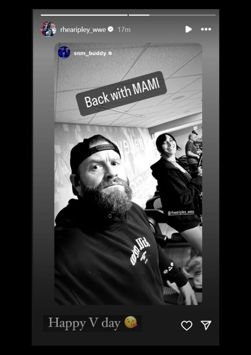 Rhea Ripley reacts to partner's three-word Valentine's Day message