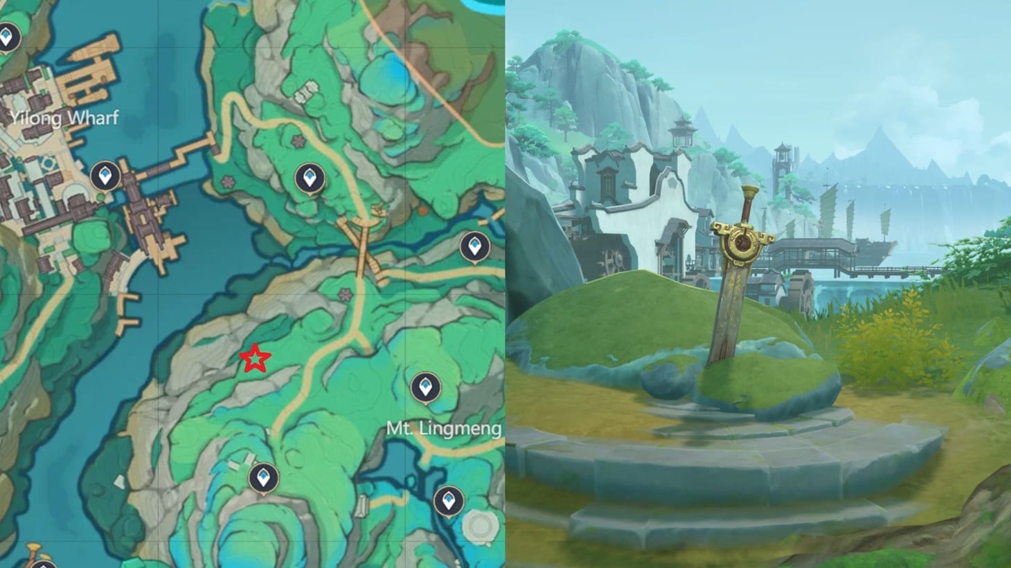 Genshin Impact Ancient Swordsman's Inscription locations for five ...