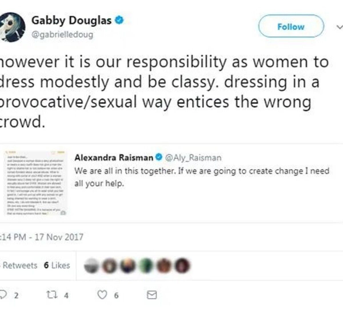 "I didn't correctly word my reply" - When Gabby Douglas was ...