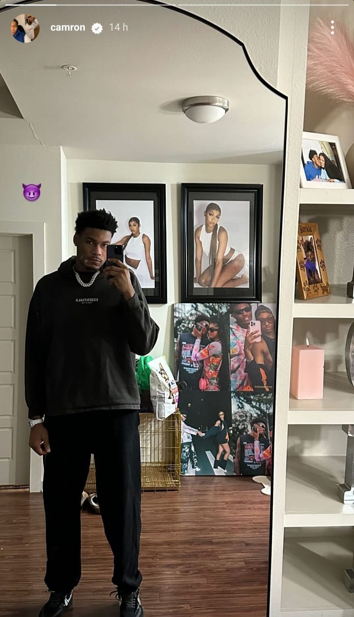 Angel Reese's BF, Cam'Ron Fletcher, shows off room filled with adorable ...