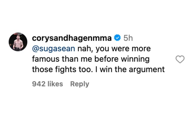 Sean O'Malley: "I win the argument" - Cory Sandhagen disagrees with ...