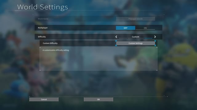 Best custom world settings in Palworld