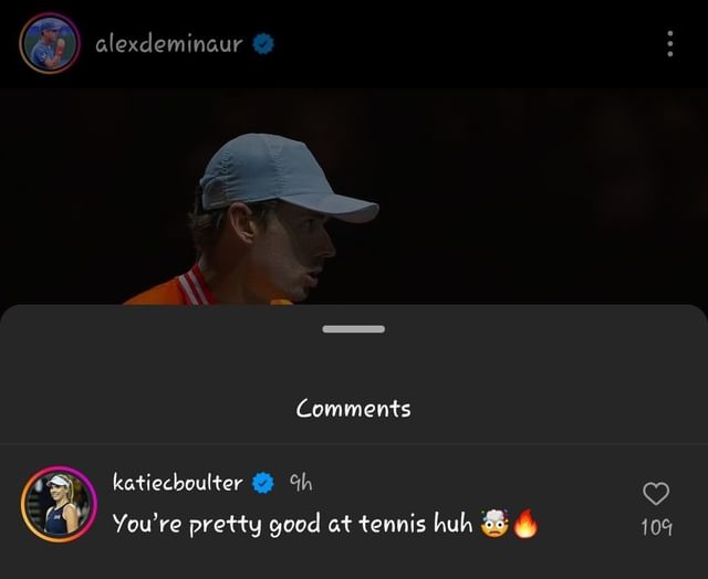 "Pretty good at tennis huh?" - Alex de Minaur's girlfriend Katie ...