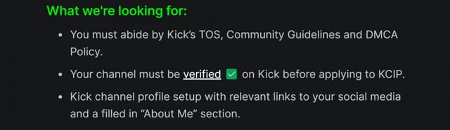 What are the minimum requirements and eligibility criteria for Kick ...