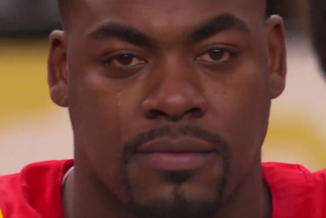 NFL fans roast Chris Jones for crying during National Anthem at Super ...