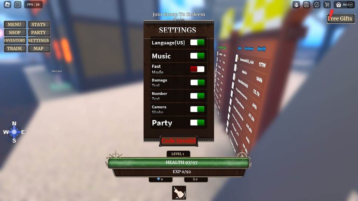 Z Piece Codes (2024)