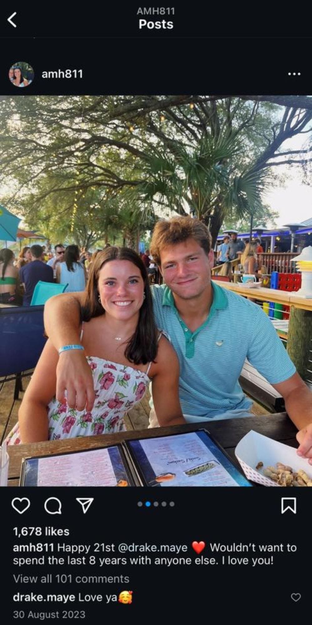 5 times Drake Maye and GF Ann Michael set couple goals among CFB fans ...