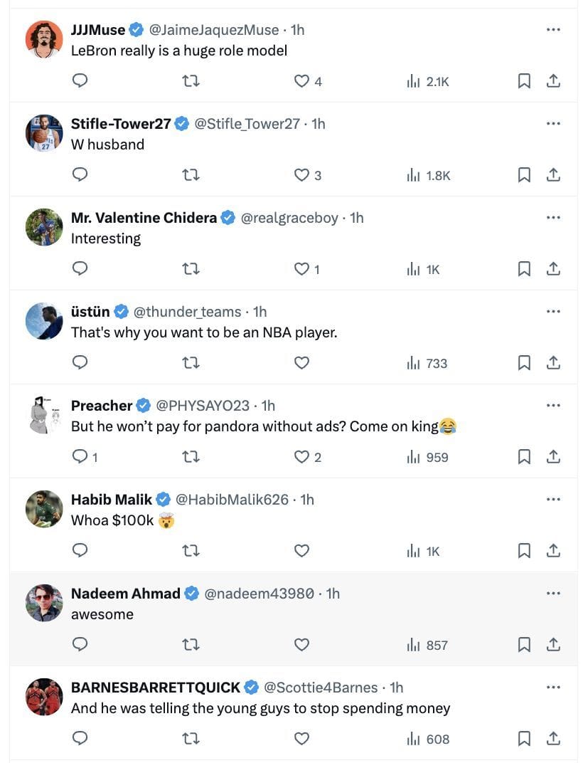 "But he won't pay for Pandora without ads?": NBA fans in awe of LeBron ...