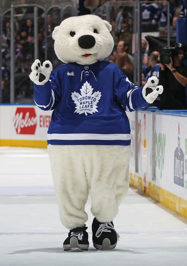 What is Toronto Maple Leafs mascot Carlton The Bear salary?