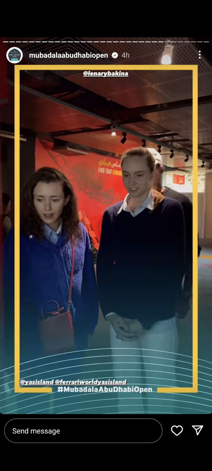 Elena Rybakina and her sister Anna explore Ferrari World on Yas Island ...