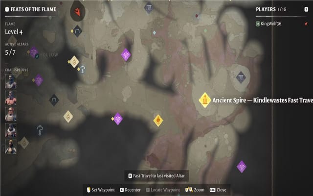 All Enshrouded Ancient Spires fast travel locations