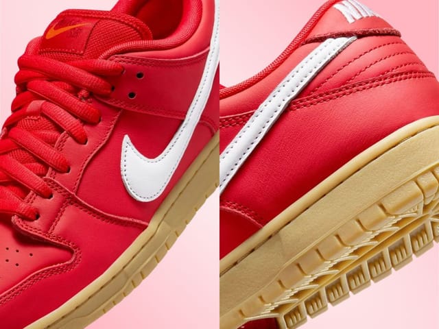 sb dunk low university red gum: Nike SB Dunk Low "University Red Gum ...